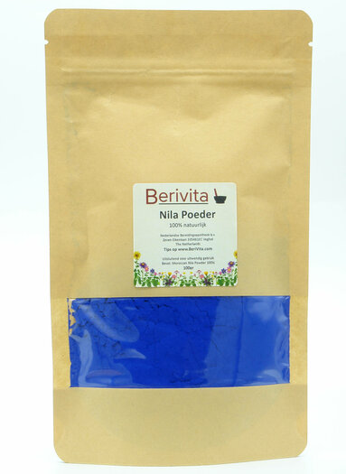 Nila Poeder 100gr uit Marokko. Blauw Poeder voor Huid en Haren. Blue ...