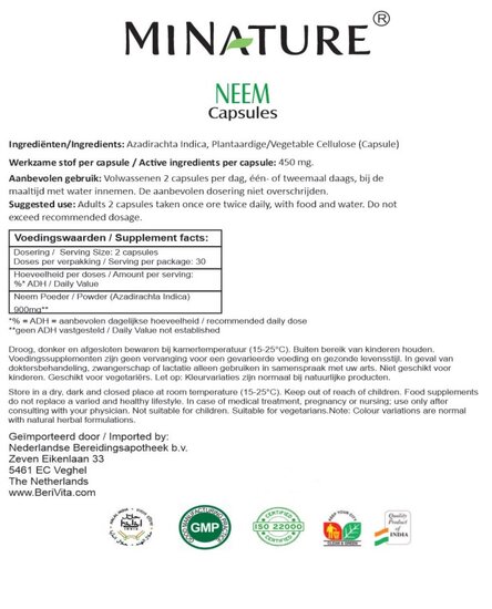 Neem Poeder 60 Vega Capsules. Krachtige, Zuivere Aanvulling op Uw ...